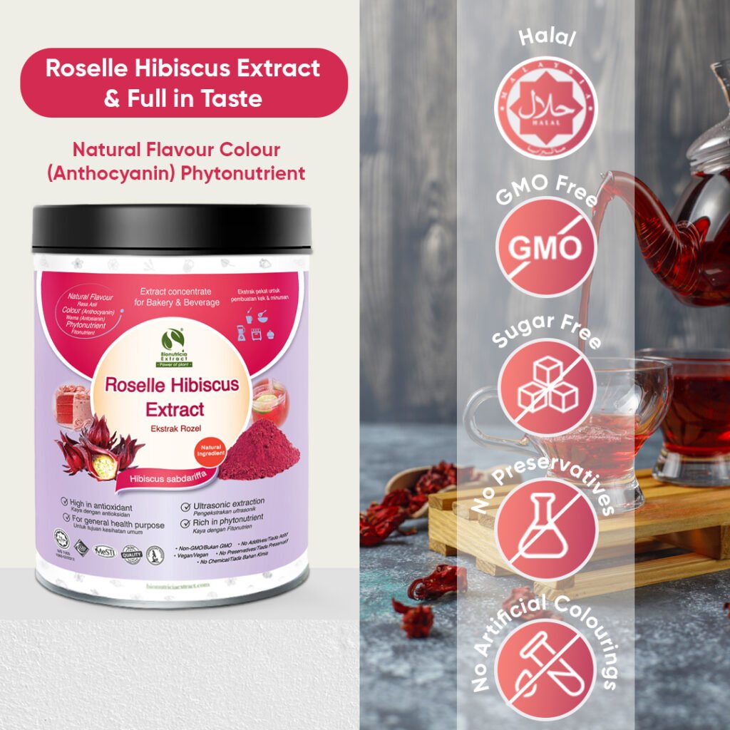 Roselle (Hibiscus sabdariffa) Extract Powder, Fresh Natural Asian
